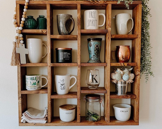 Custom Coffee Mug Shelf Display Shelf Rae Dunn Provincial Mug Holder - Etsy