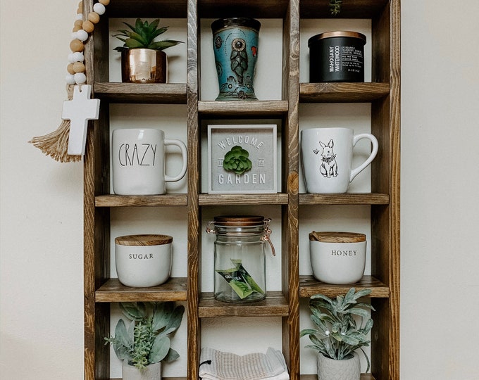 Custom Coffee Mug Holder Wall Shelf Rae Dunn Medium - Etsy