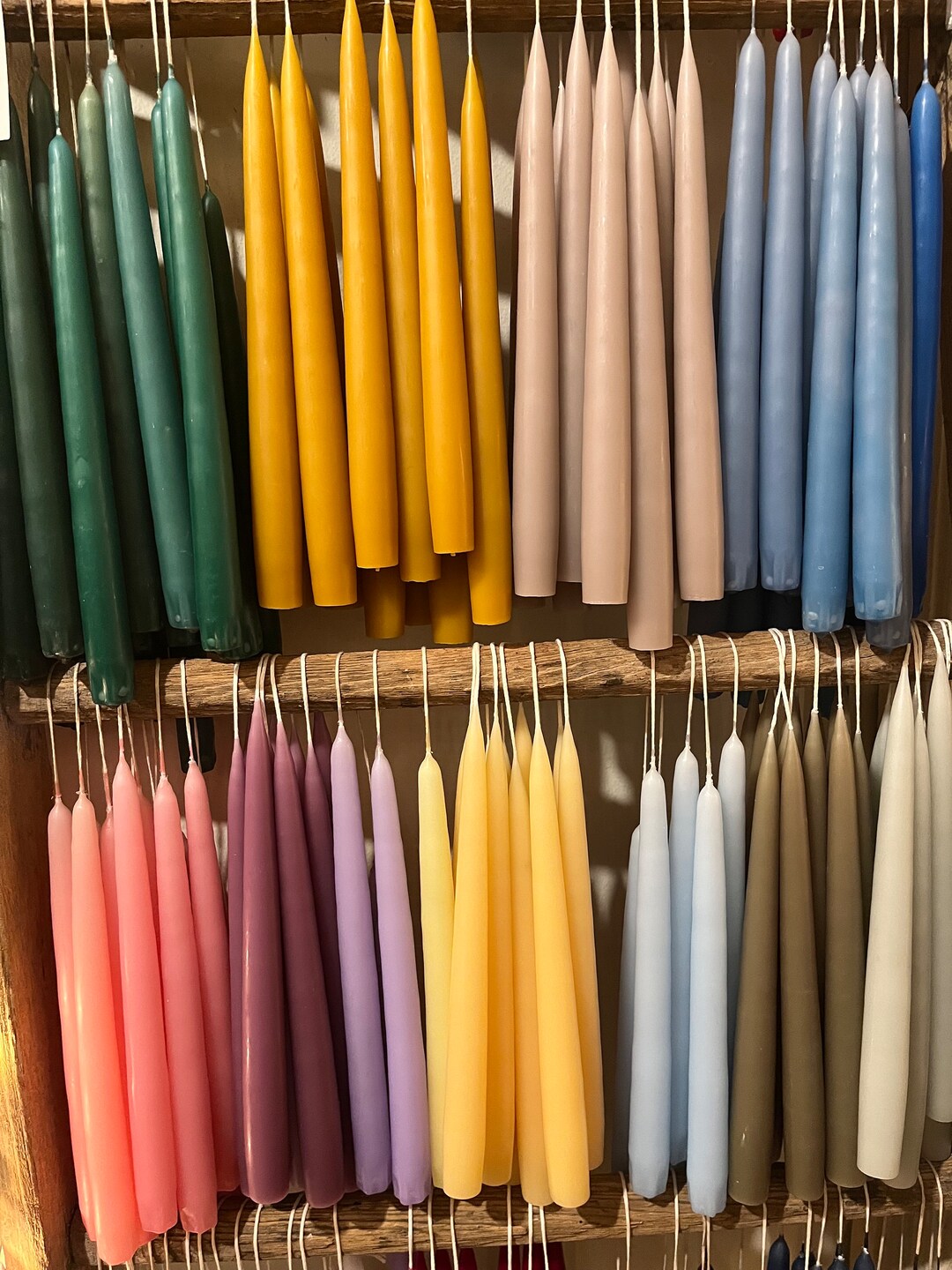 10" Hand Dipped Joined Paraffin Taper Pairs - Etsy