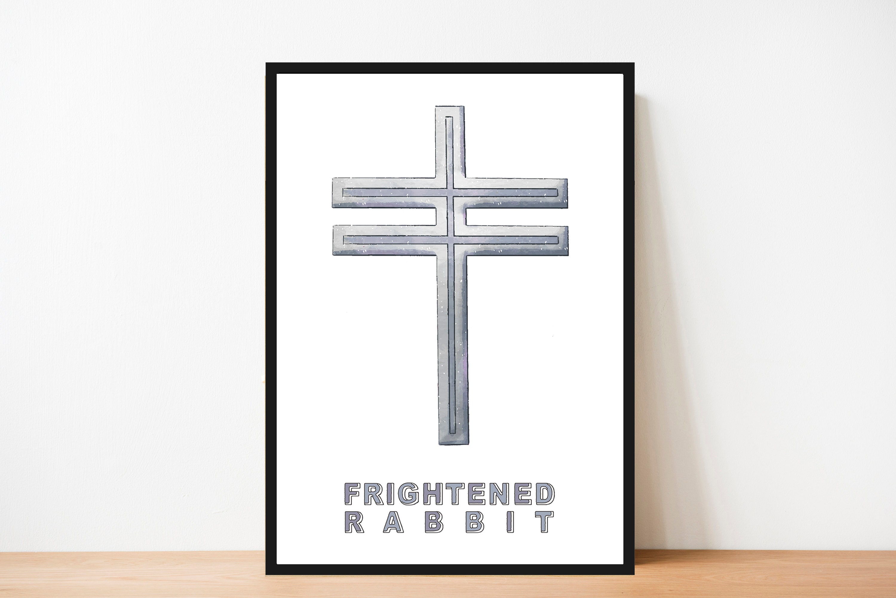 Frightened Rabbit Art Print Frightened Rabbit Cross - Etsy UK