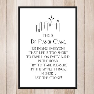 Frasier Crane Art Print - Frasier Crane Quote - Frasier TV Show - TV ...