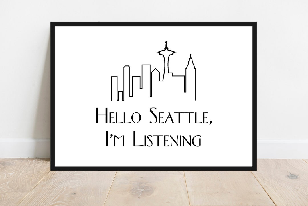 Frasier Crane Art Print - Frasier Crane Quote - Hello Seattle, Im ...