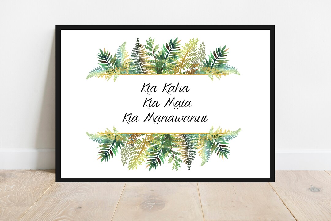 Kia Kaha Print - Maori Phrase Print - Kiwiana - Be Strong Print - Kia ...