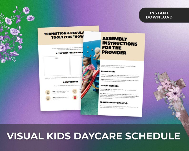 Visual Schedule Template: Daycare & Preschool Cards - Etsy