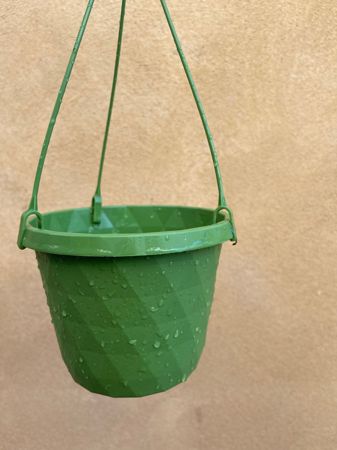 Green Hanging Pot - 14cm Green Hanging Pot - Indoor Hanging Pot - Etsy