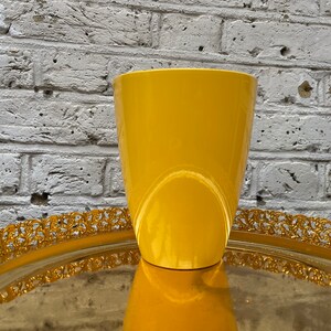Yellow Ceramic Pot - 12cm Diameter - Indoor Plant Pot - Golden Plate is ...