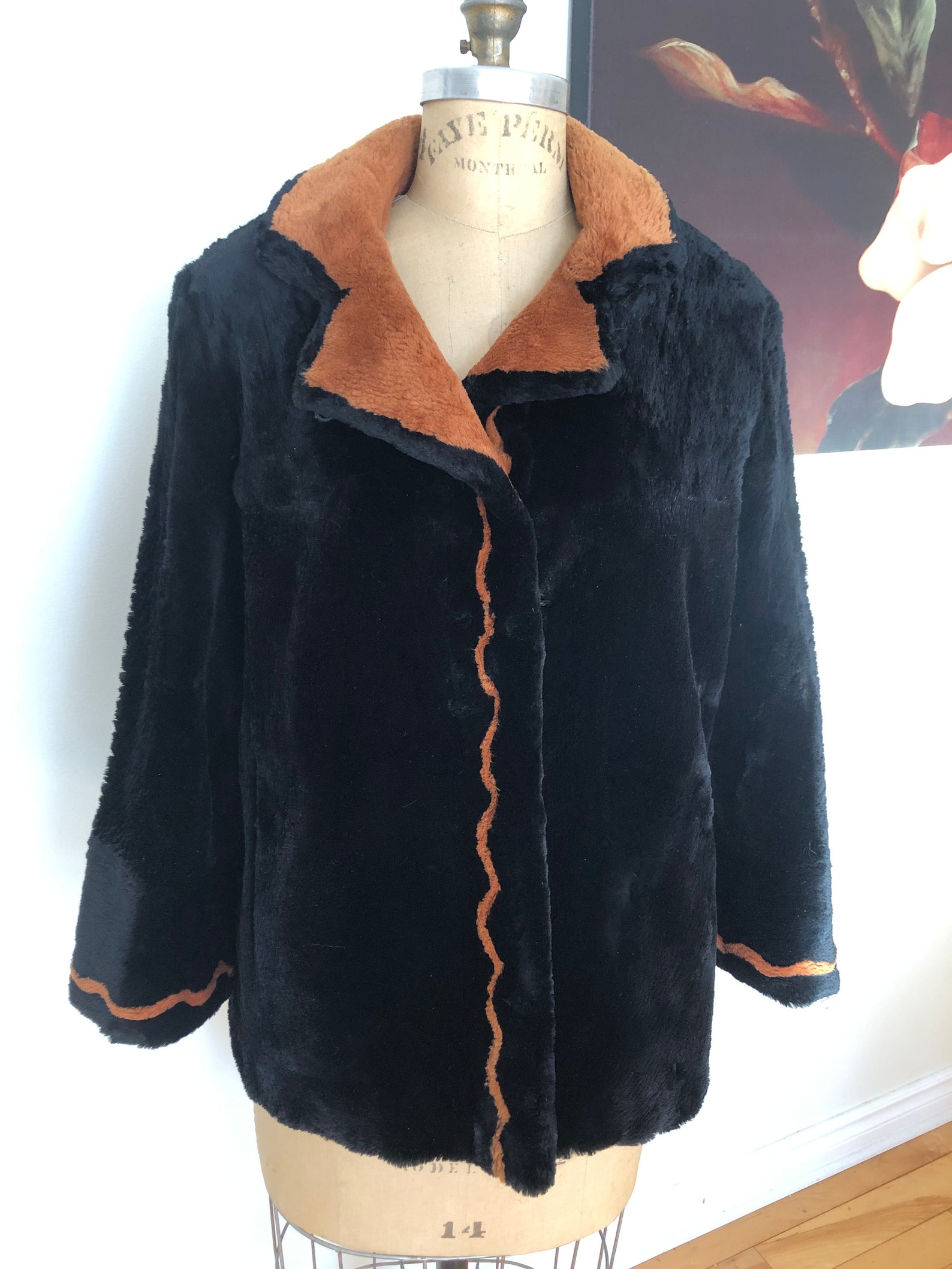 Black and Gold Sheared Muskrat Fur Jacket Newly Remolded - Etsy