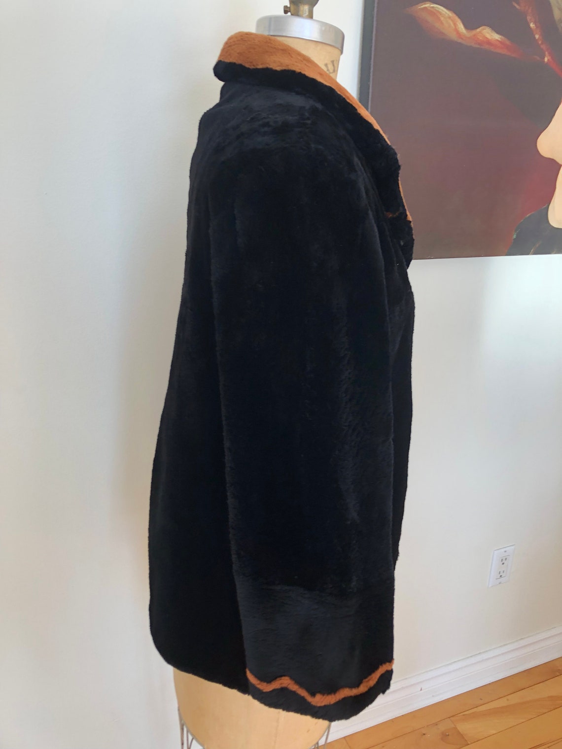 Black and Gold Sheared Muskrat Fur Jacket Newly Remolded - Etsy