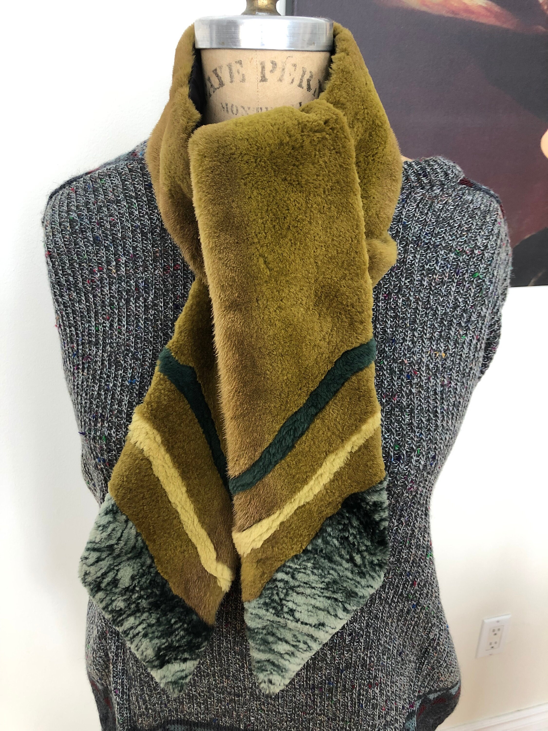 Farm Raised Sheared Mink and Sheared Beaver Fur Scarf - Etsy