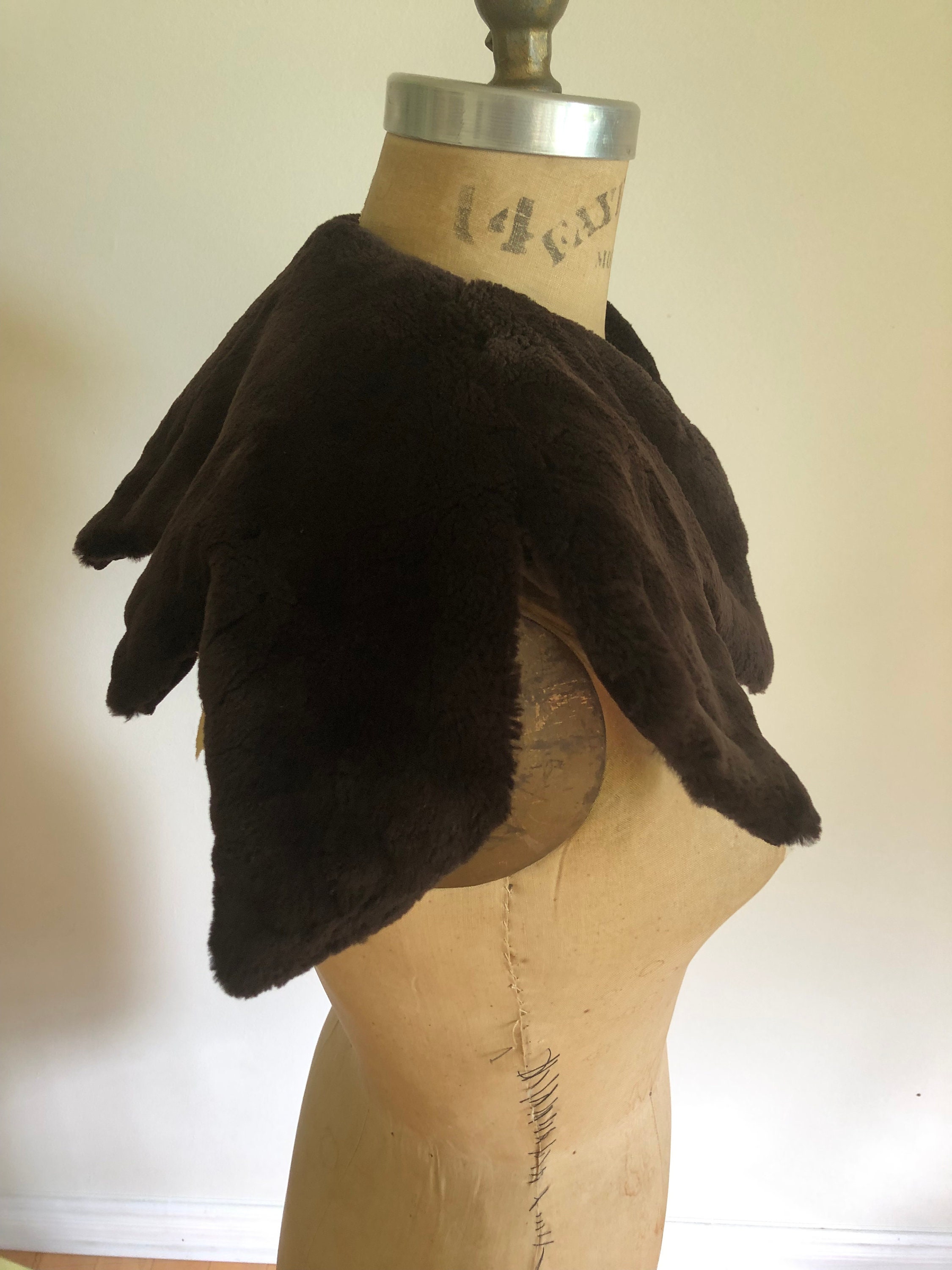 Unique Sheared Beaver Fur Collar Small Shawl - Etsy