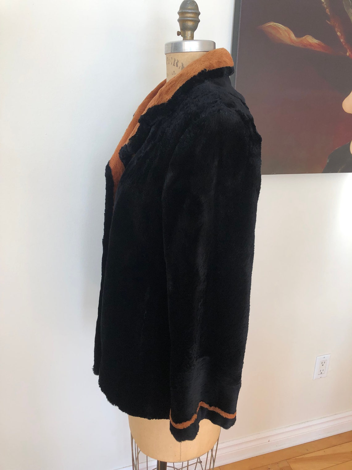 Black and Gold Sheared Muskrat Fur Jacket Newly Remolded - Etsy