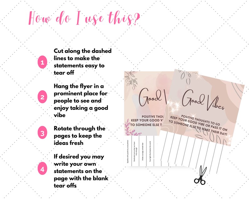 Tear off Flyer Good Vibes Printable, Counselor Tear off Compliments ...