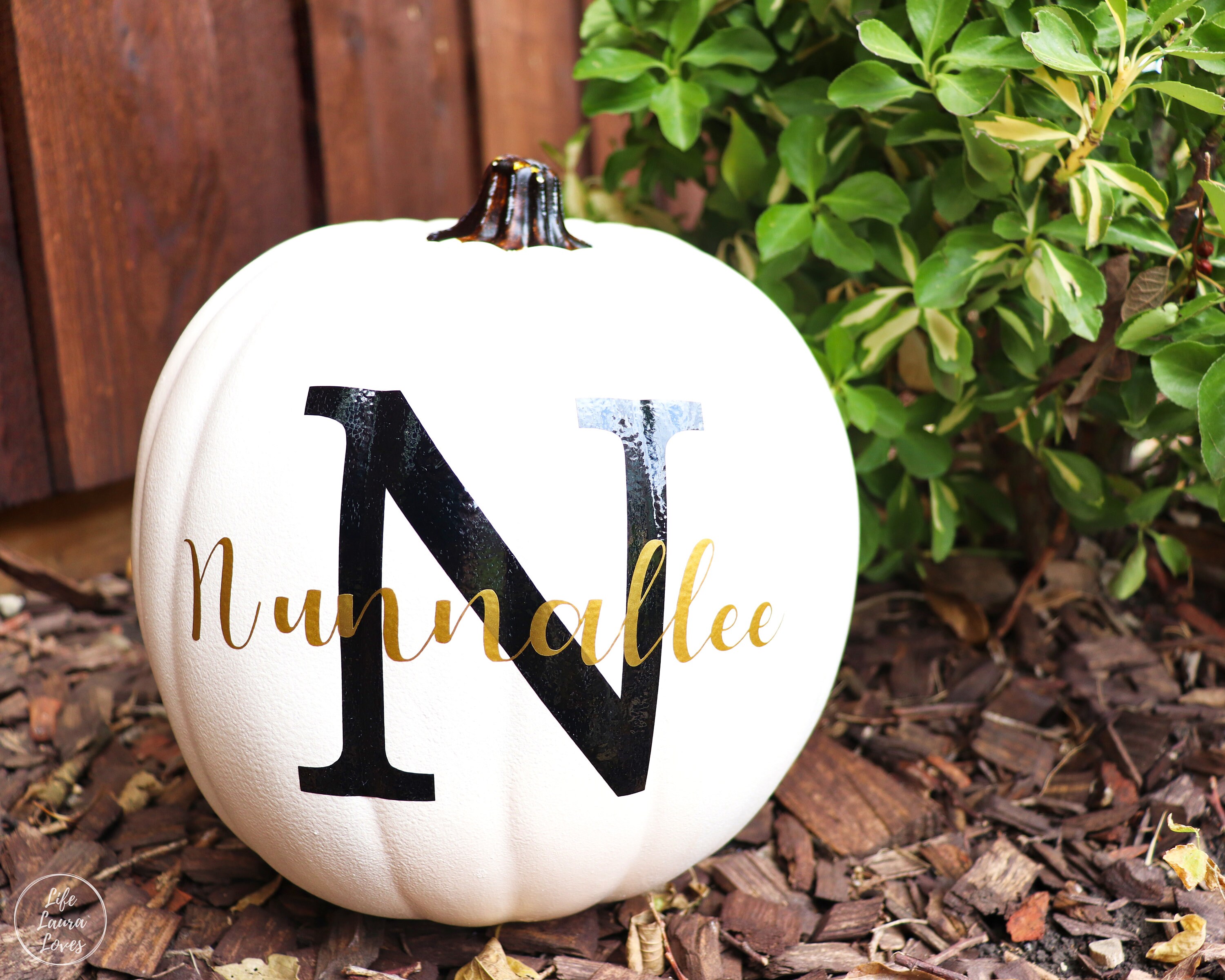 Pumpkin Monogram Decal With Last Name and Initial - Etsy