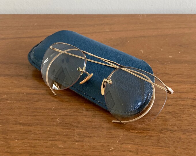 Antique Gold Filled Rimless Scientific Spectacles | Tone-ray Scientific ...