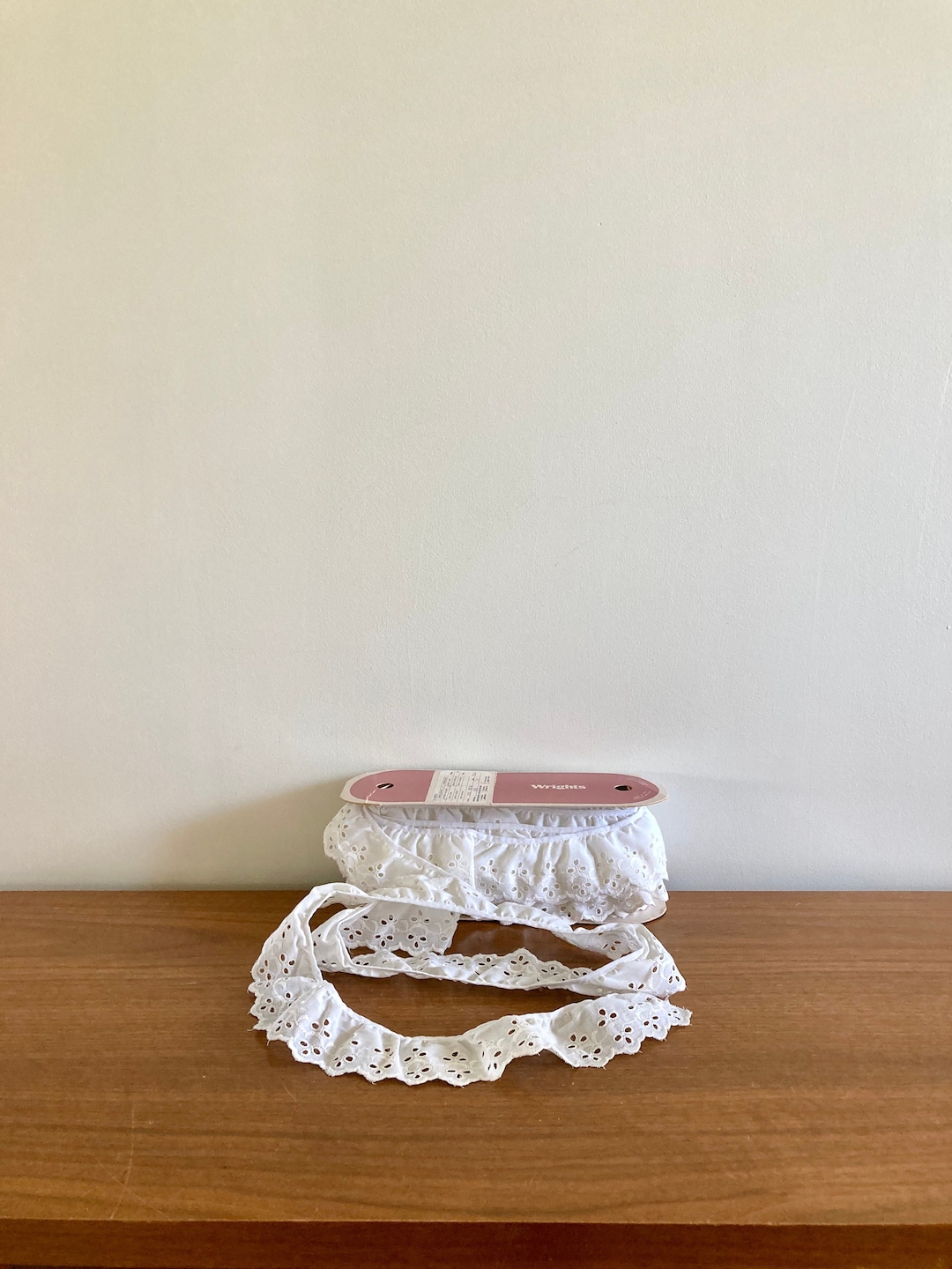 2 Inch IVORY Gathered Eyelet Lace Trim Vintage Ruffled Broderie Trim ...