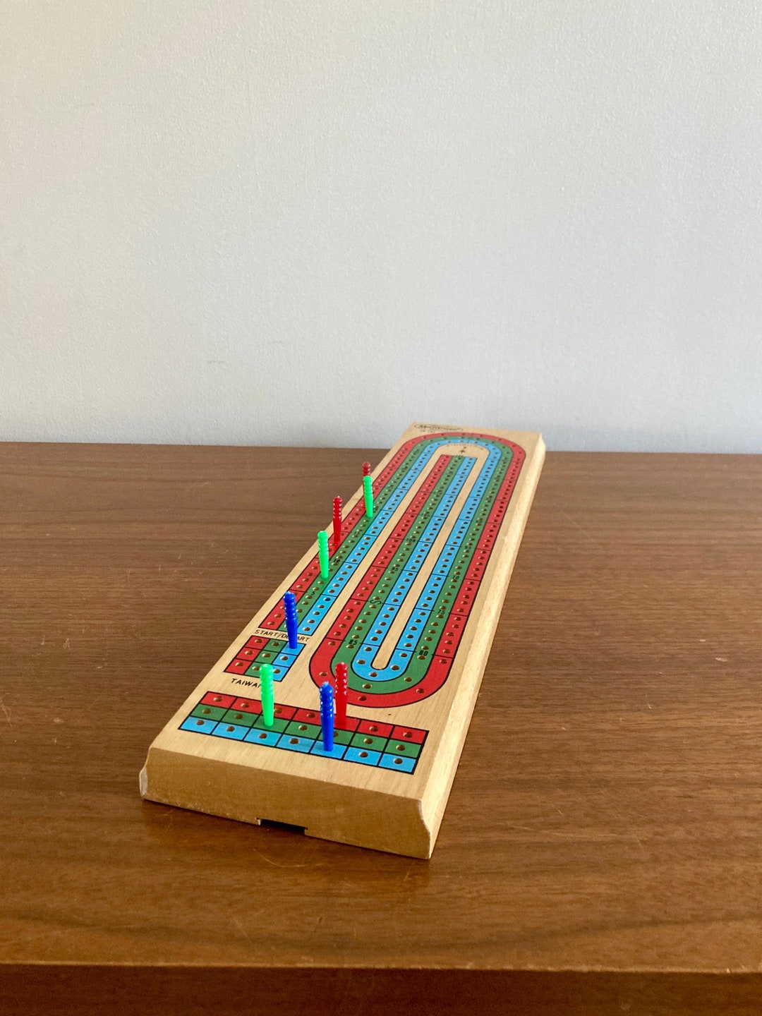80s Cribbage Board Vintage Wood Cribbage Board Montrose Products Crib ...