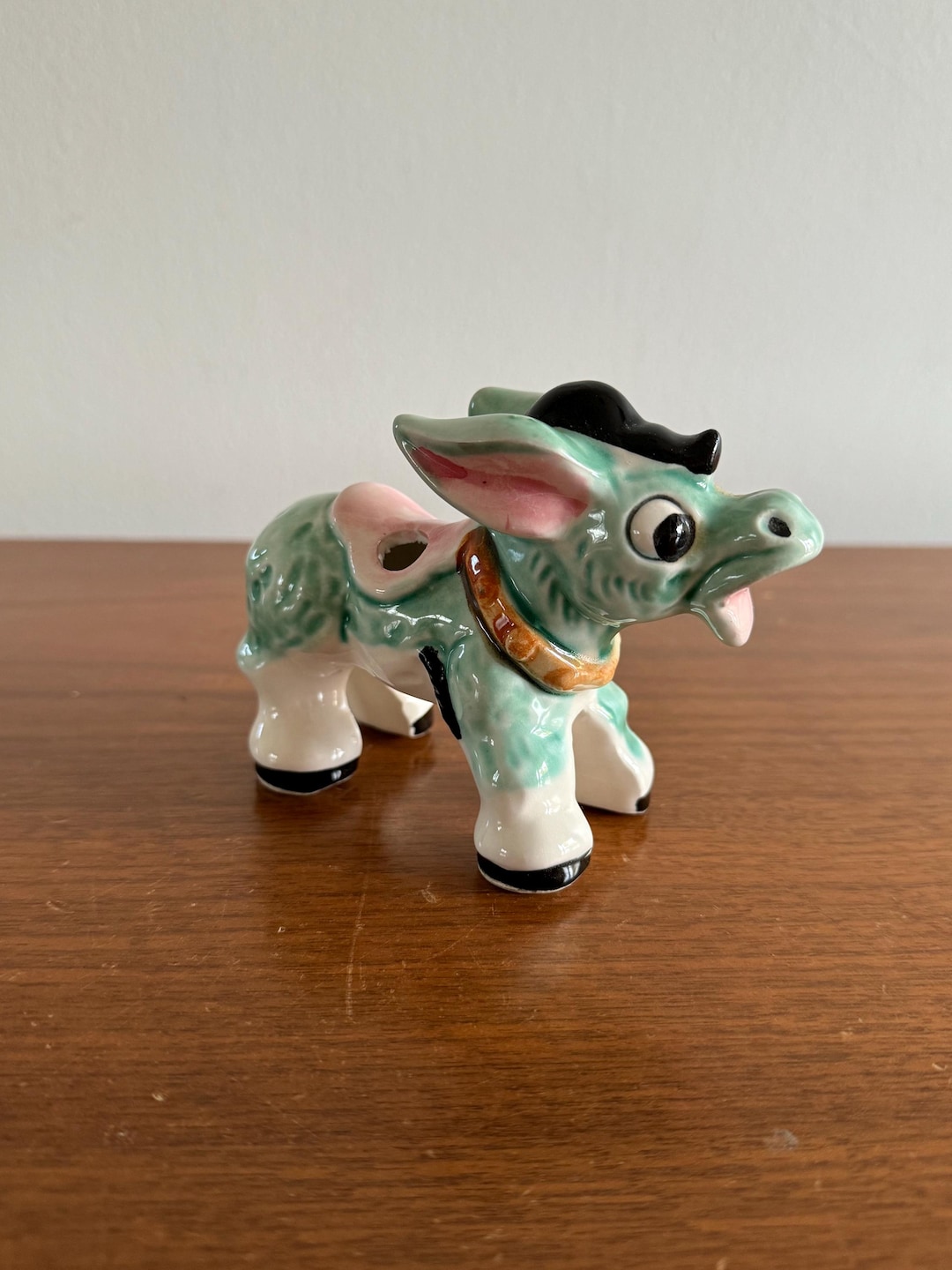 Adorable Ceramic Donkey Toothpick Holder | Vintage Anthropomorphic Hand ...