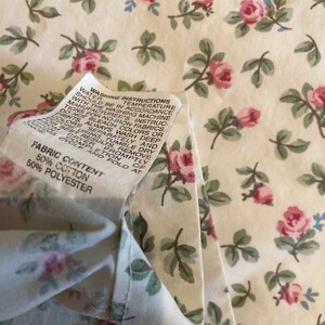 Laura Ashley Full Flat Sheet Vintage Double/queen Sheet Rose Floral ...