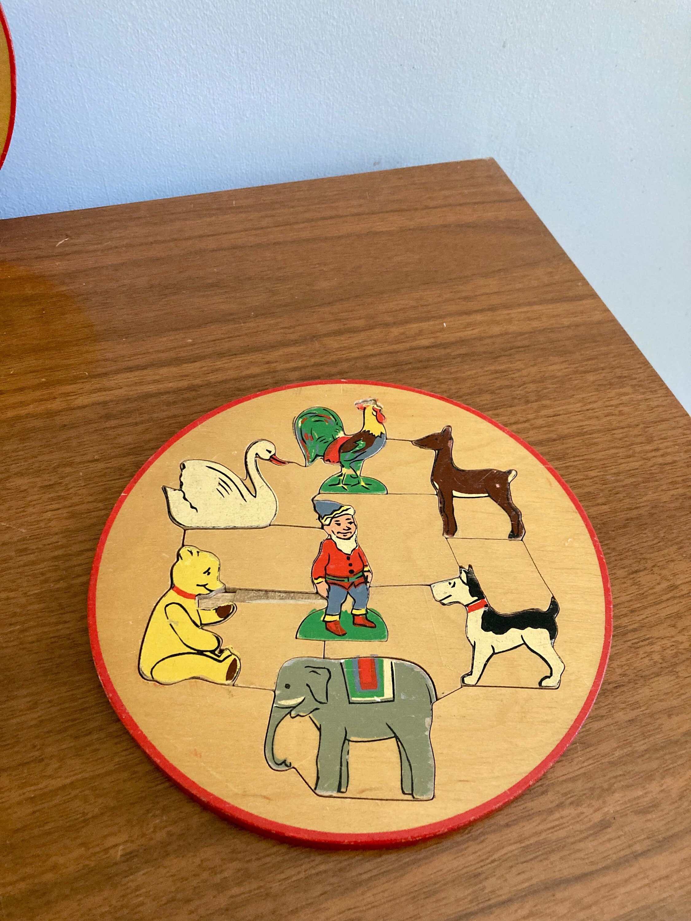 SET of 5 Simplex Puzzles Vintage 50s Wooden Puzzles Retro - Etsy