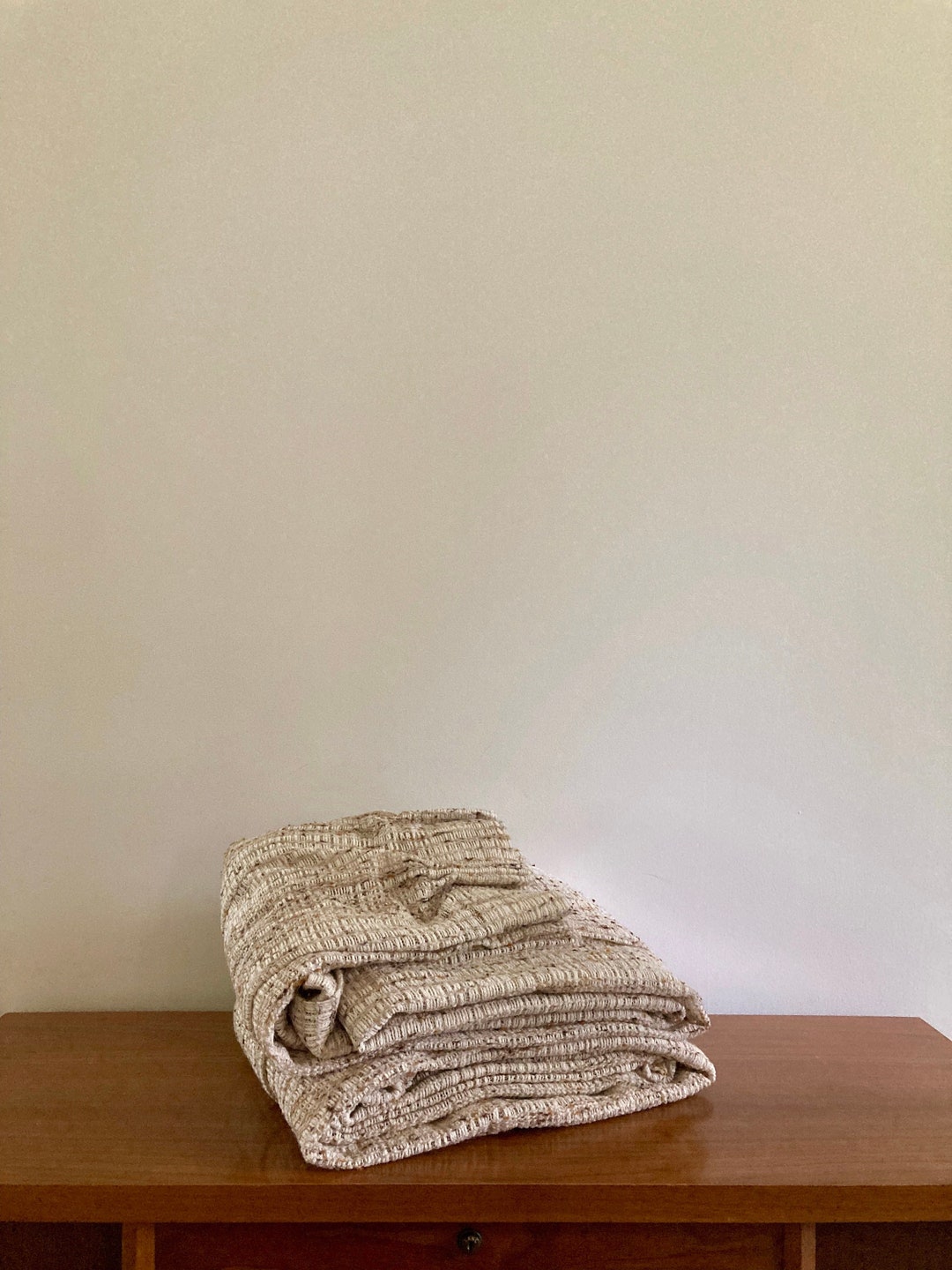 BEAUTIFUL Open Weave 70s Neutral Curtains | Woven Pinch Pleat Drapes ...