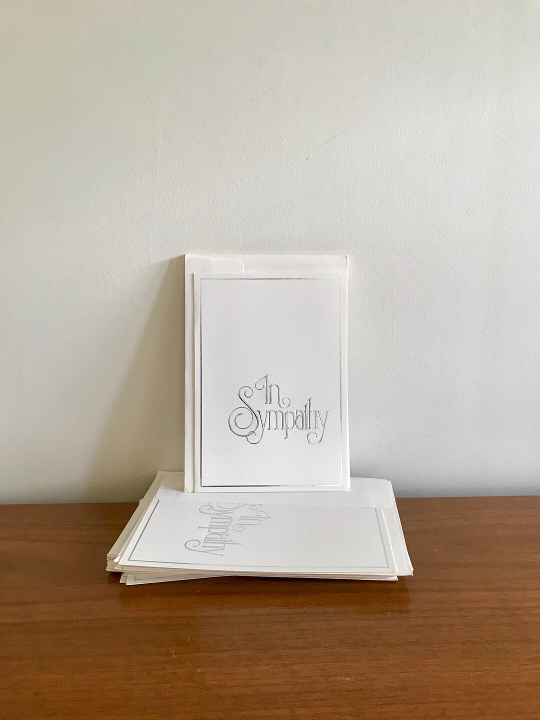 Vintage Embossed Sympathy Card: Silver Lettering, the Drawing Board Inc ...