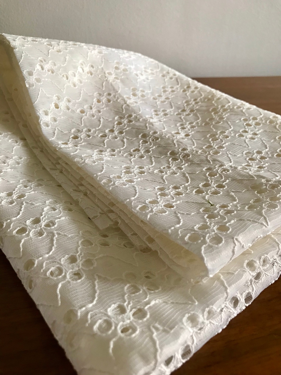 Vintage Eyelet Lace Cafe Curtain: Ivory Rod Pocket Panel - Etsy UK