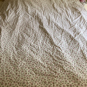 Laura Ashley Full Flat Sheet Vintage Double/queen Sheet Rose Floral ...