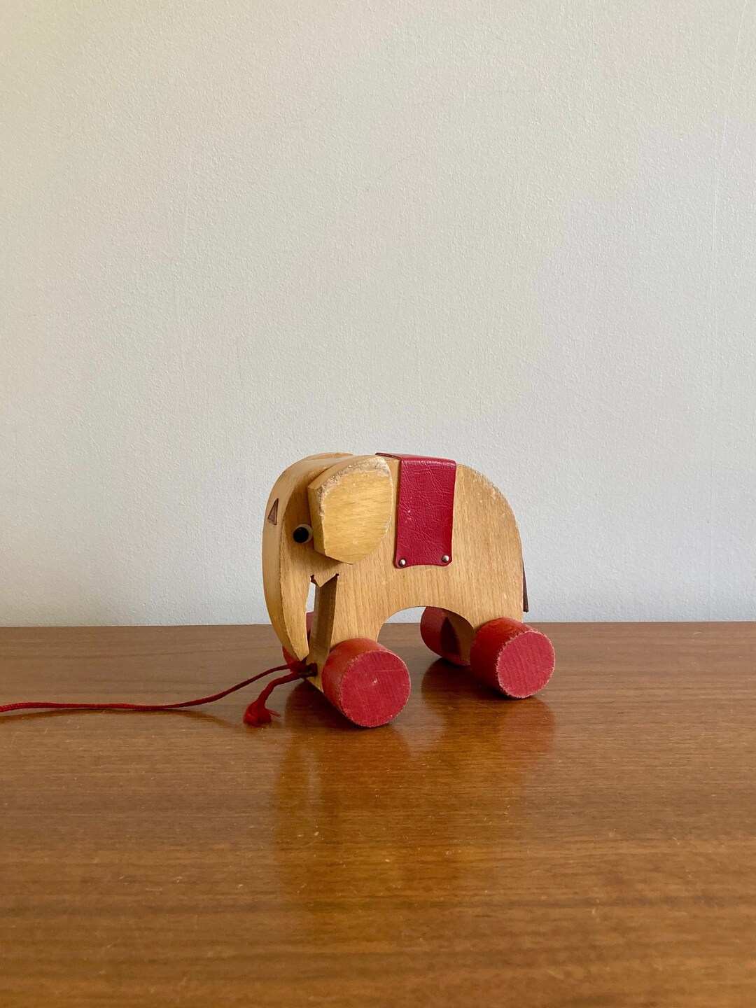 Vintage HABA Wooden Elephant Pull Toy: Retro Nursery Decor - Etsy