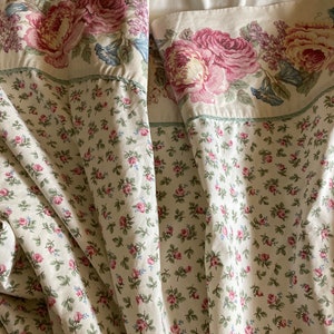 Laura Ashley Full Flat Sheet Vintage Double/queen Sheet - Etsy