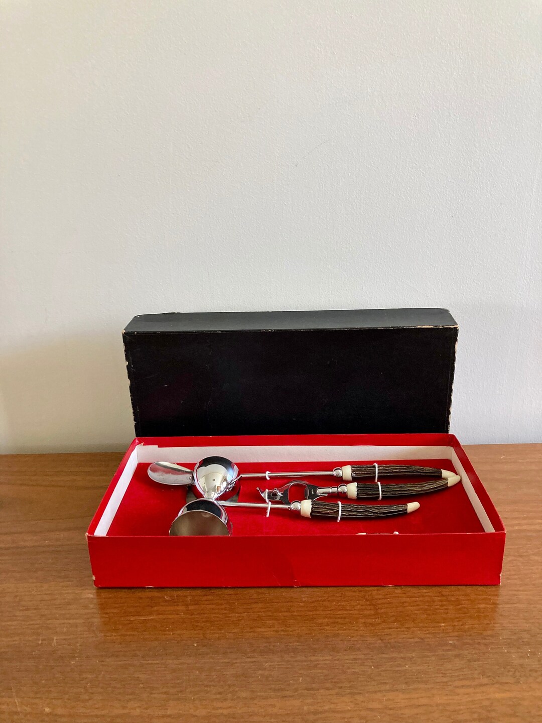 Vintage Faux Antler Bar Tool Set: Retro Bar Accessories, Japan - Etsy