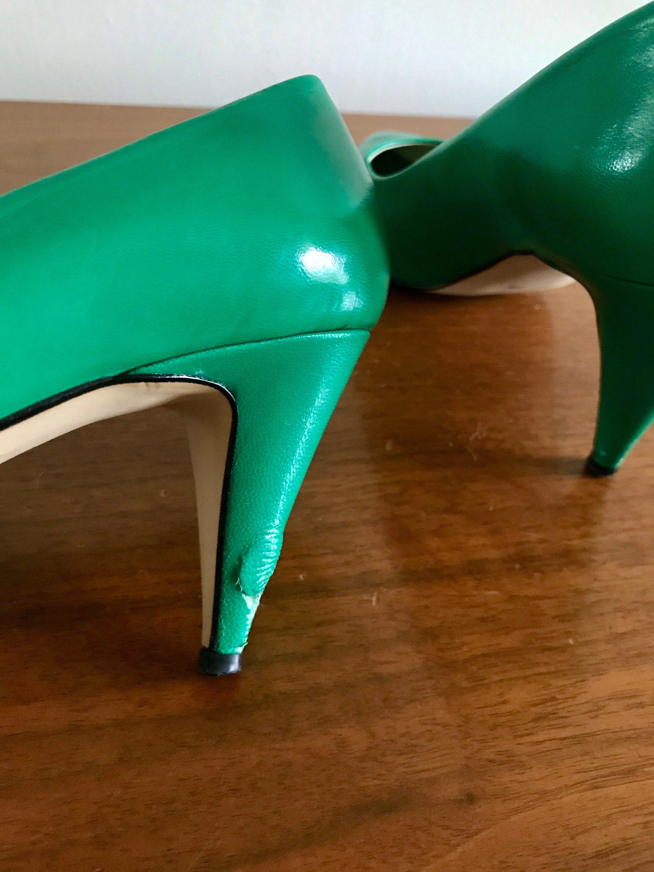 STUNNING Kelly Green Pumps Sz 7 Vintage Bandolino Ladies | Etsy