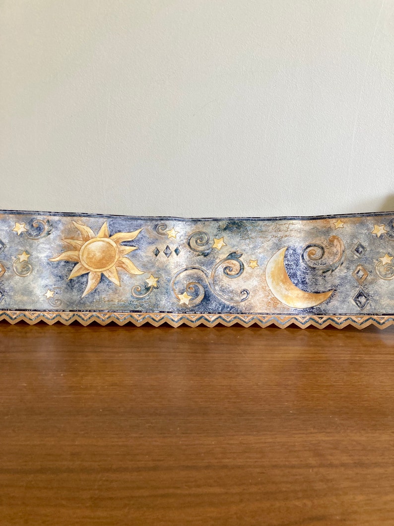 ONE Roll 90s Sun Moon Stars Wallpaper Border 5 Yards of - Etsy