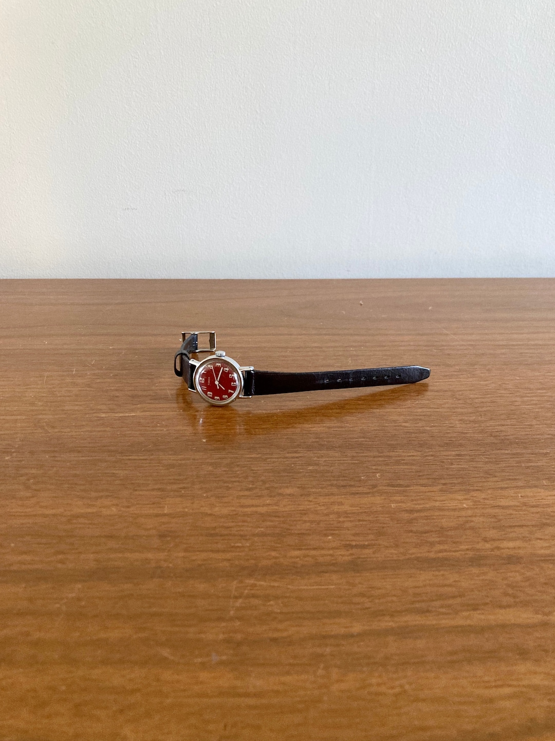 Vintage 70s Timex Mercury Ladies Watch: Red Face Mechanical Wristwatch ...