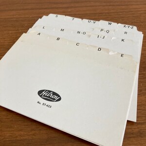 A to Z Index Card Dividers Vintage Hilroy Alphabet Index Cards Mid ...