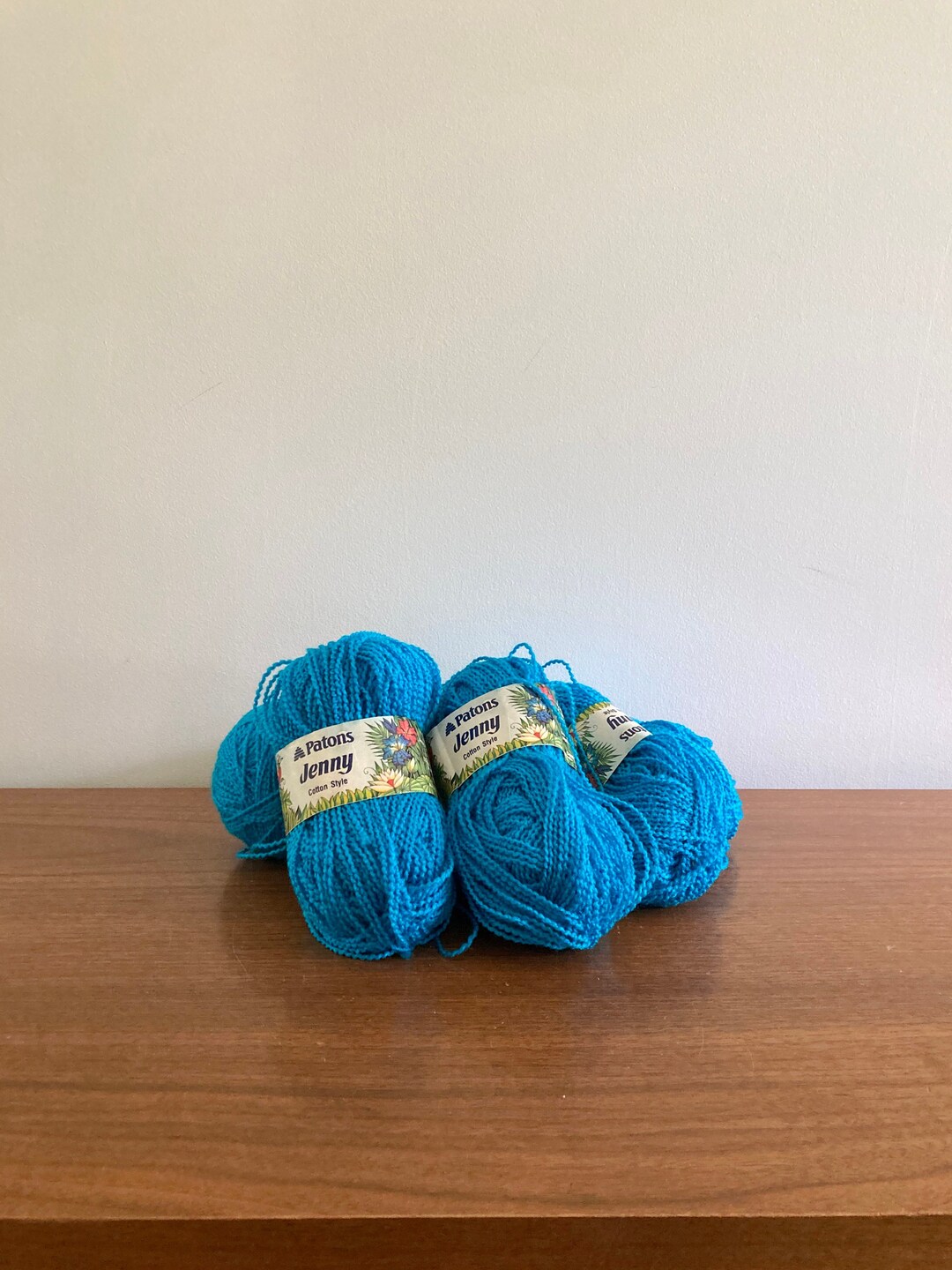 Vintage Paton's Jenny Cotton Yarn - Turquoise Blue, Lot of 6 - Etsy