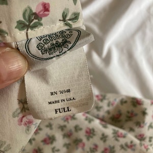 Laura Ashley Full Flat Sheet Vintage Double/queen Sheet Rose Floral ...