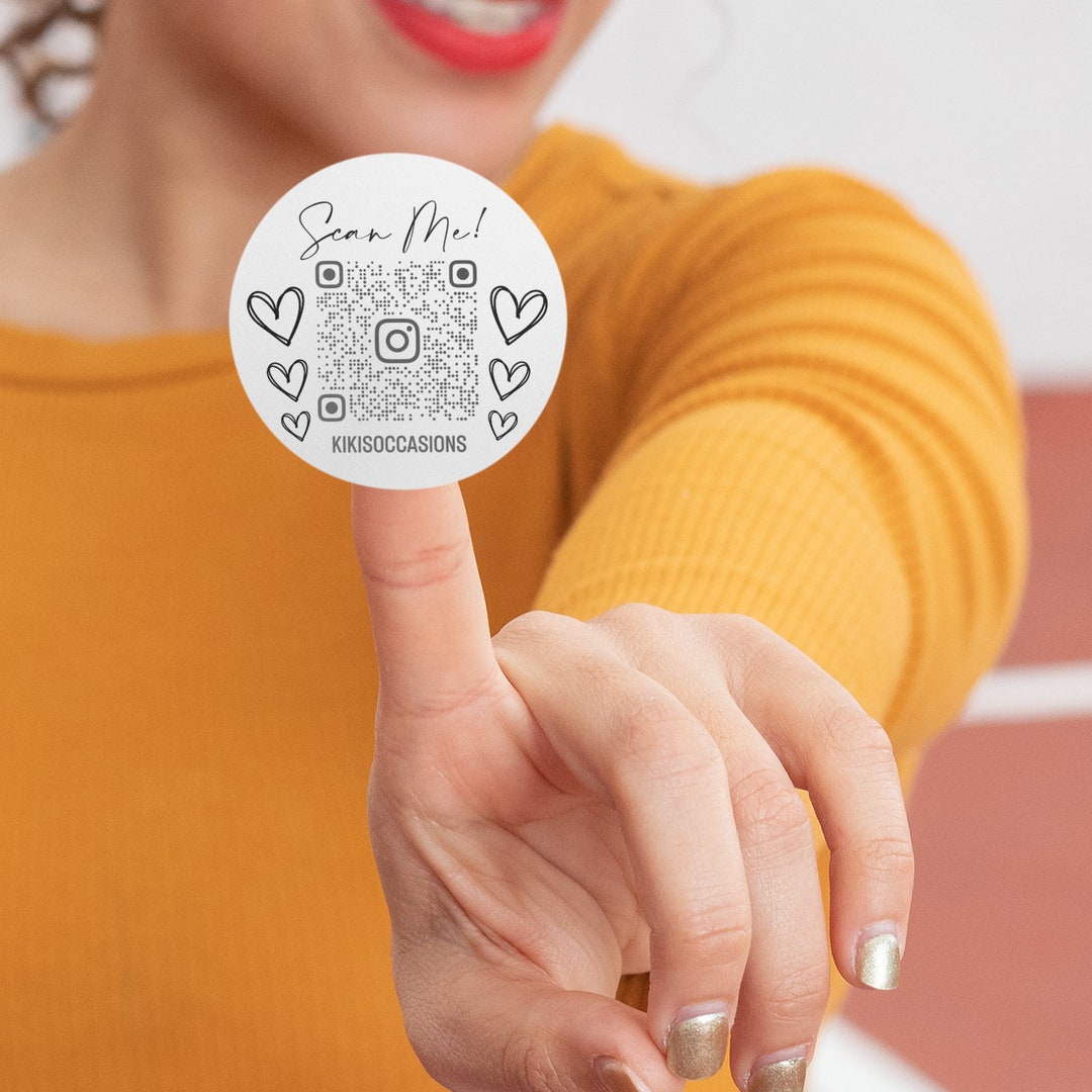 50 QR Code Stickers Custom QR Code Labels Small Business - Etsy