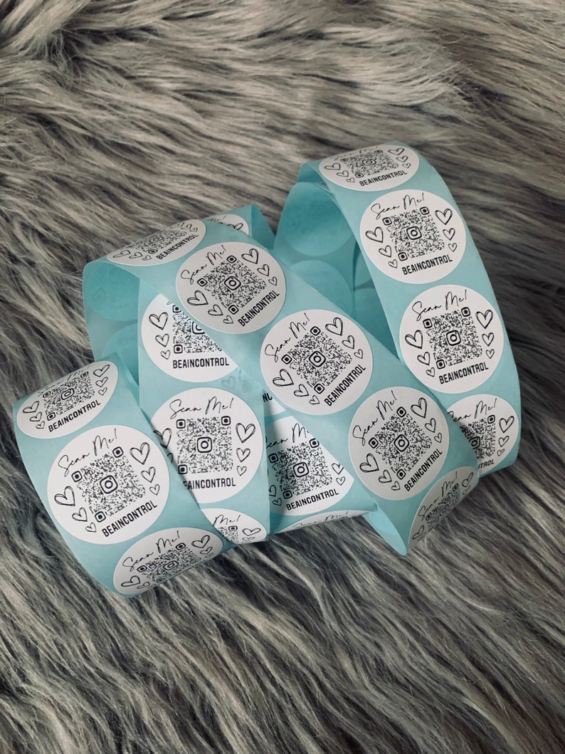 50 QR Code Stickers Custom QR Code Labels Small Business - Etsy