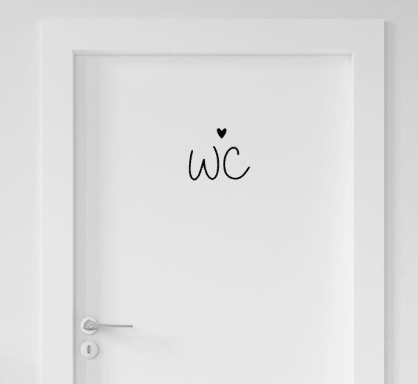 Toilet Sign Sticker Decal 2 Made of Vinyl Film. With 3 - Etsy