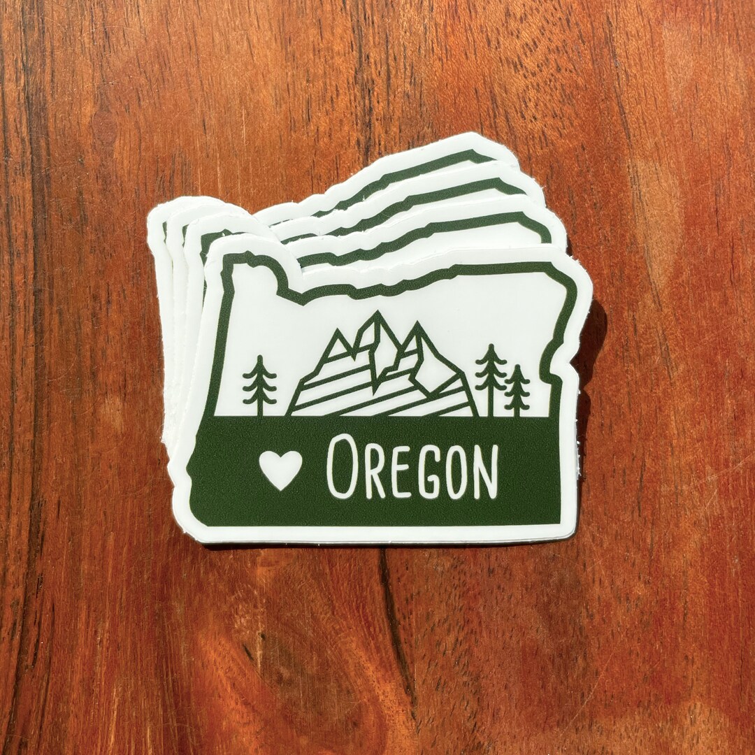 Oregon Love - Die Cut Sticker Decal, Durable Vinyl, Matte, Car Decal ...