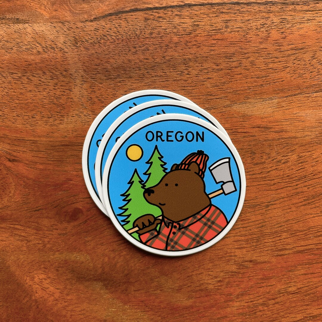 Oregon Bear - Die Cut Sticker Decal, Durable Vinyl, Matte, Car Decal ...