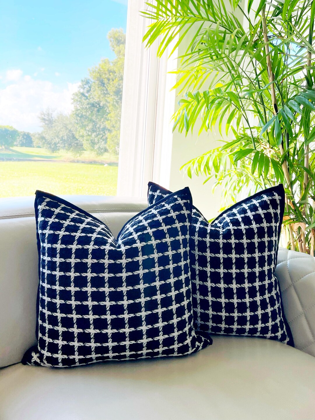 Checkered Pillow Cover for Living Room Sofa Cushion for Family Room ...