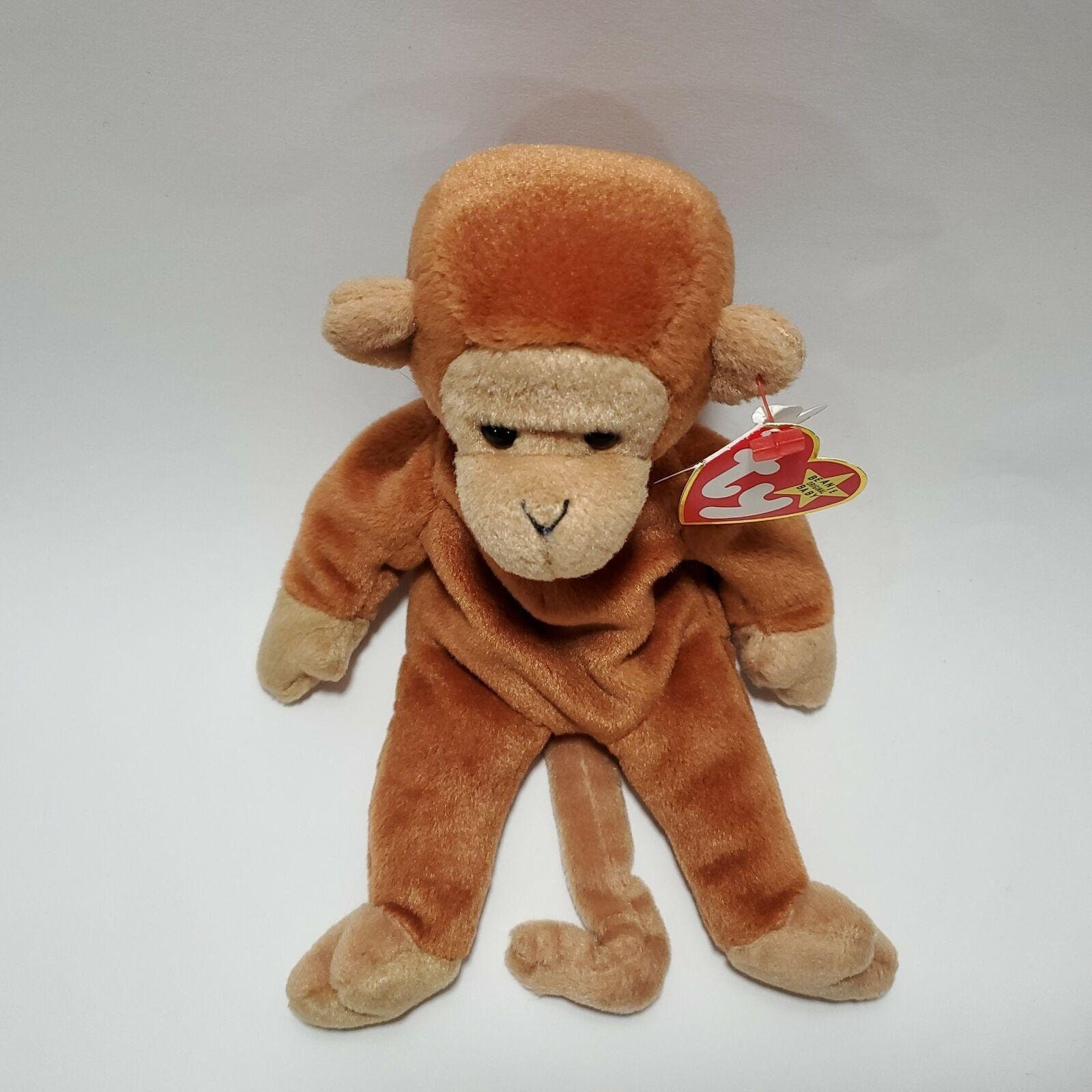 Toys & Games Vintage Ty Bongo Beanie Baby Monkey 1995 Plush Toy 9 ...