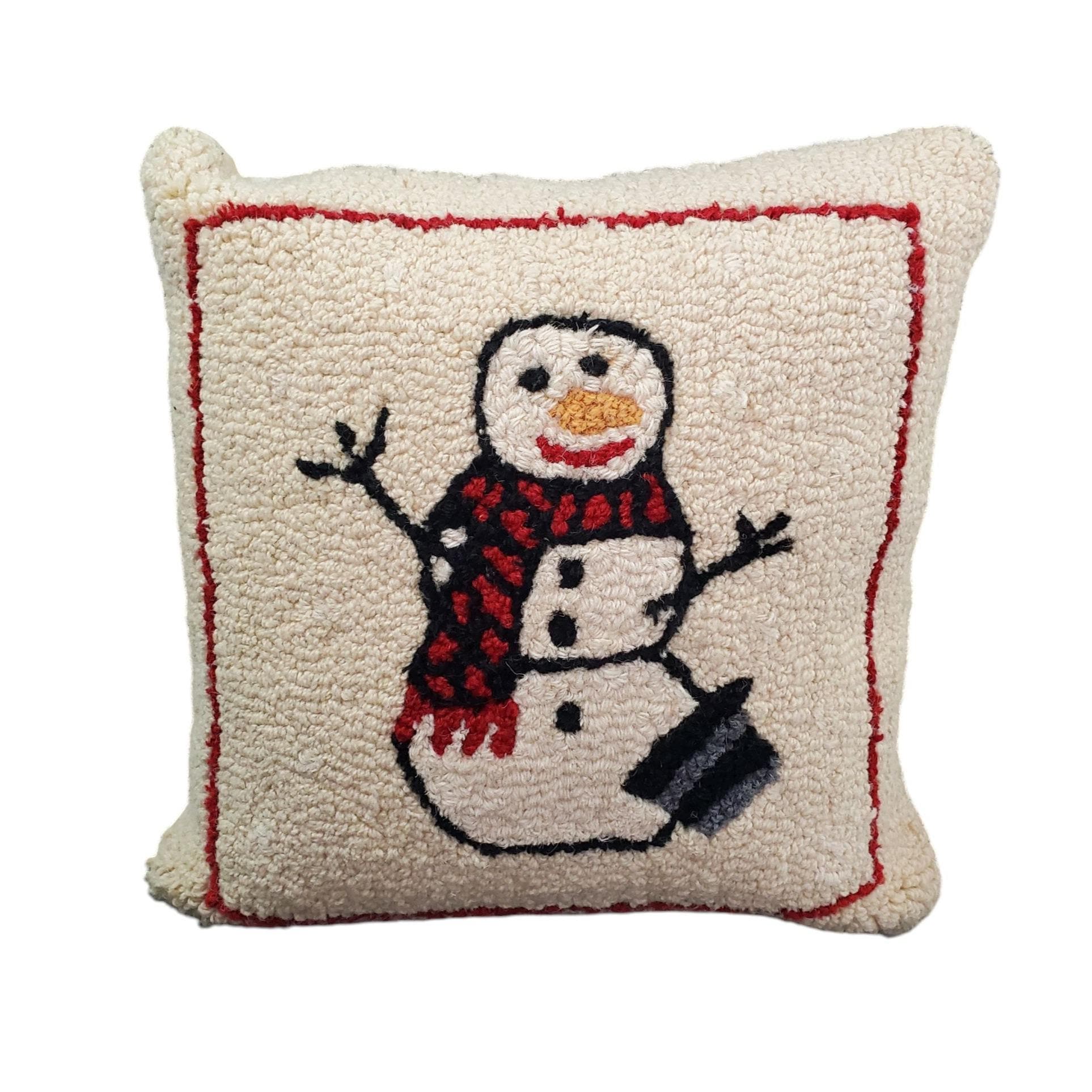 Chandler 4 Corners Laura Megroz Hand-hooked Snowman Throw Pillow 18 X ...