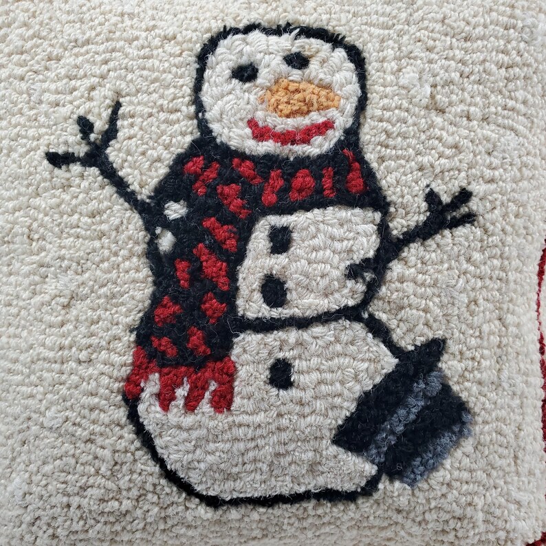 Chandler 4 Corners Laura Megroz Hand-hooked Snowman Throw Pillow 18 X ...