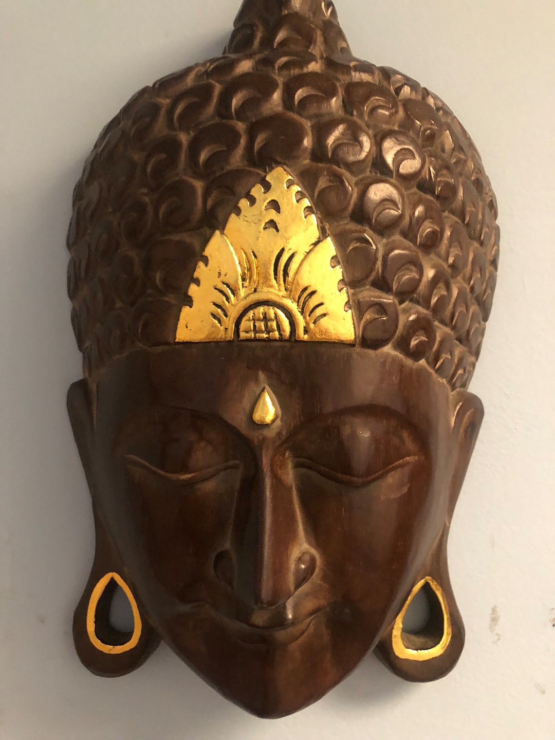 Large Indonesian Wooden Carved Mask - Etsy