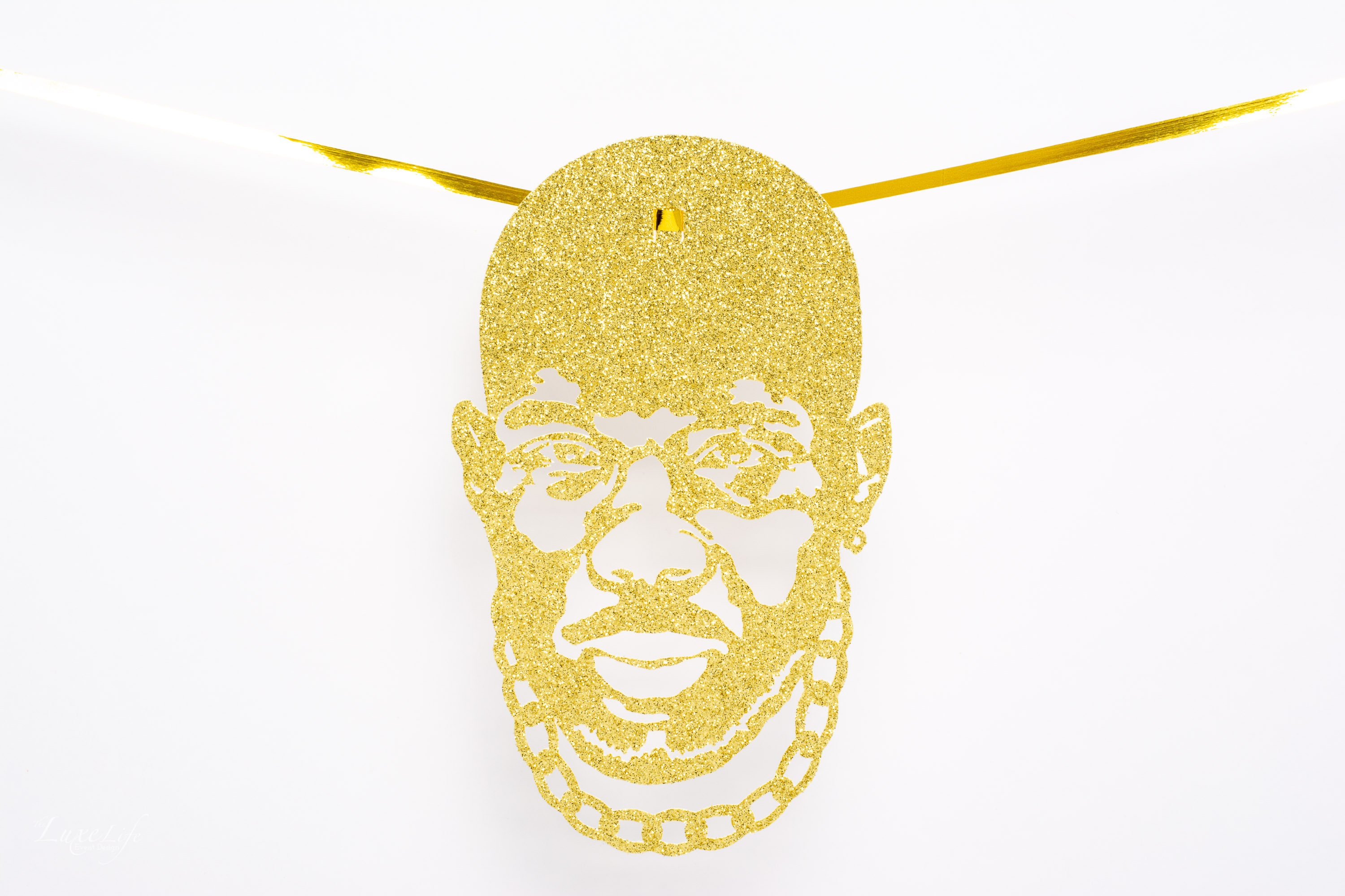 DMX silhouette banner glitter gold banner hip hop party | Etsy