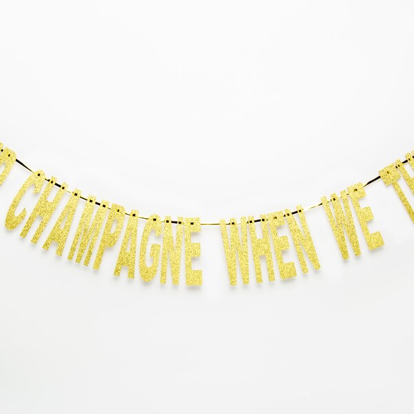 Champagne Banner - Etsy