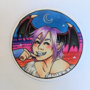 Capcom Darkstalkers Vinyl Stickers Morrigan Aensland Lilith Aensland ...