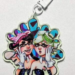 Splatoon Squid Sisters Deep Cut off the Hook Keychain Charm - Etsy